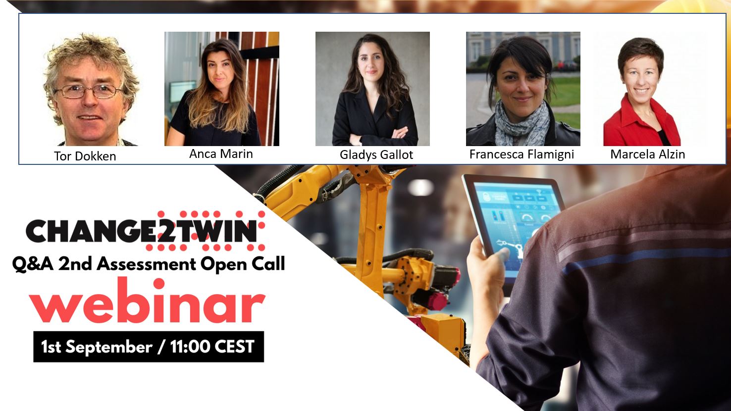 Webinar: Are you ready for a digital twin? 1 September - Change2Twin Project